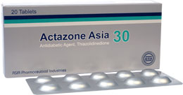 Actazone Asia 30 - Pioglitazone Hydrochloride - Tablet - ASIA ...