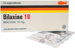 Bilaxine 10 - Bisacodyl - Suppository - ASIA Pharmaceutical Industries